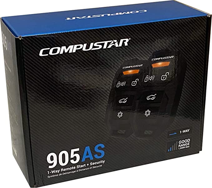 Compustar CS905-AS All-in-One 4 Button 1 Way Alarm & Remote Start ...